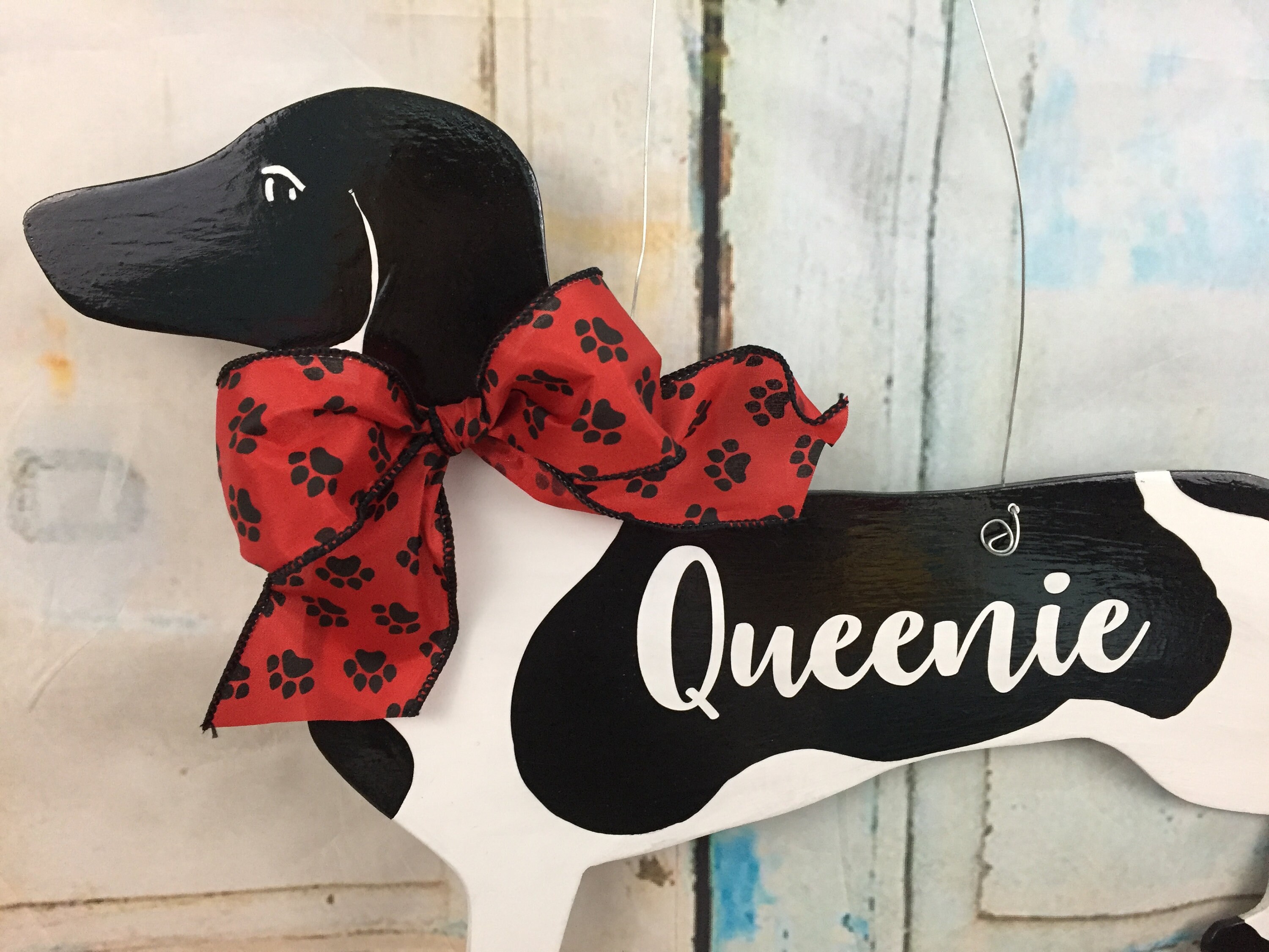 Piebald Dachshund Door Hanger Dog Door Hanger Dog Door | Etsy