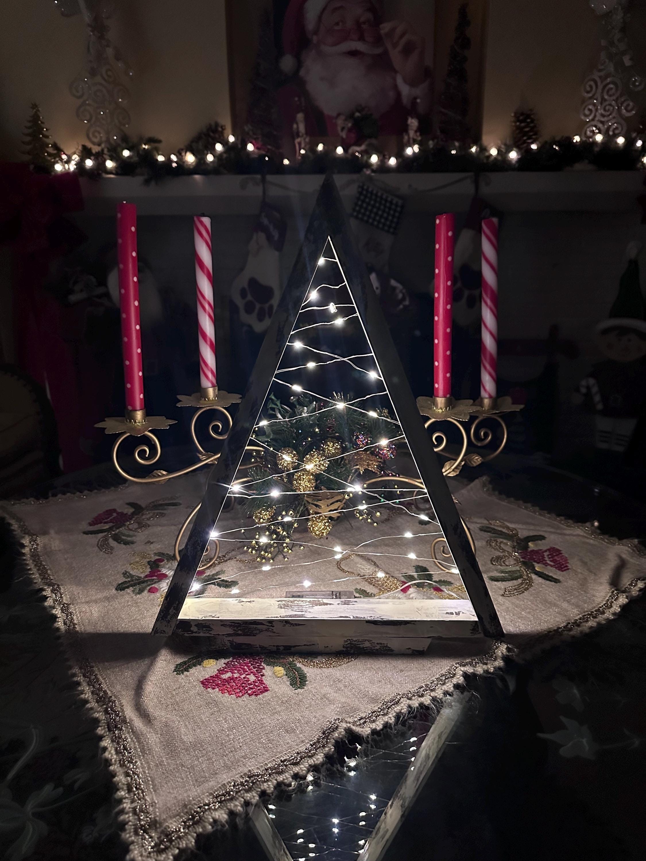 Wood Standing Triangle Christmas Tree, Christmas Decor, Rustic ...