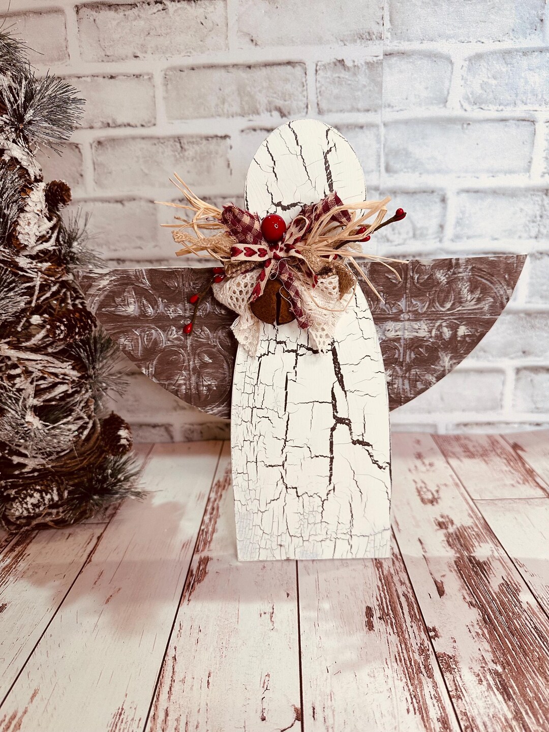 Primitive Angel, Wood Angel, Christmas Angel, Christmas Decor, Rustic ...