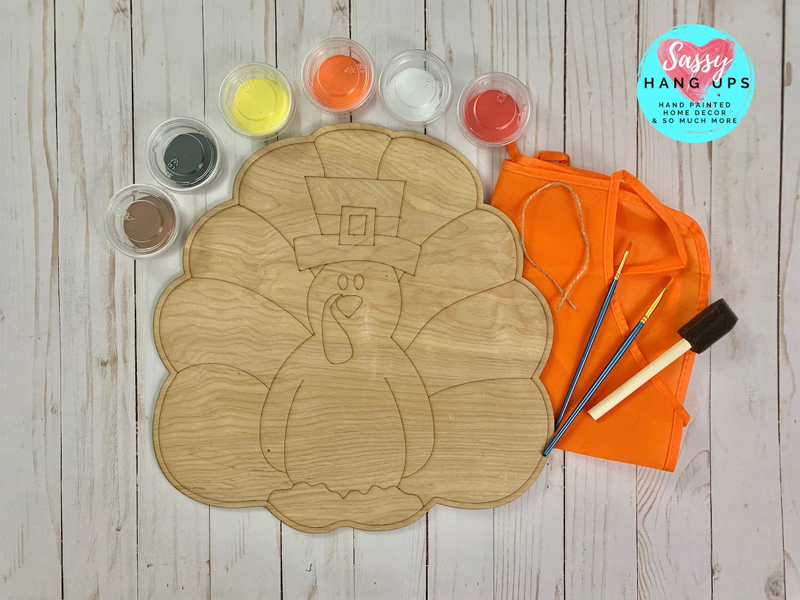 Thanksgiving Kids Paint Kits, Turkey Paint Kit, Kids DIY Kits, Kids ...