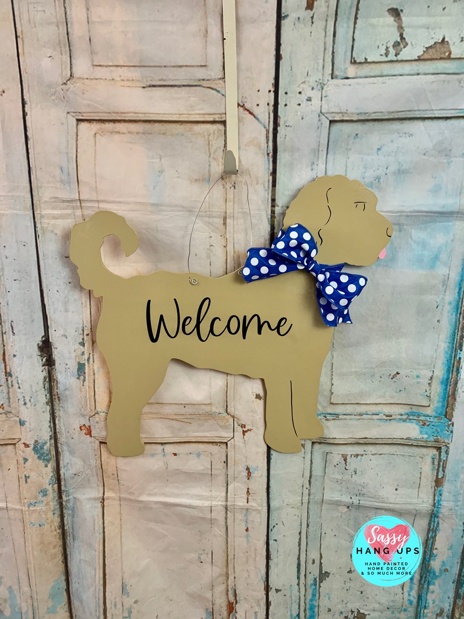 Labradoodle Door Hanger Personalized Labradoodle Door Hanger | Etsy