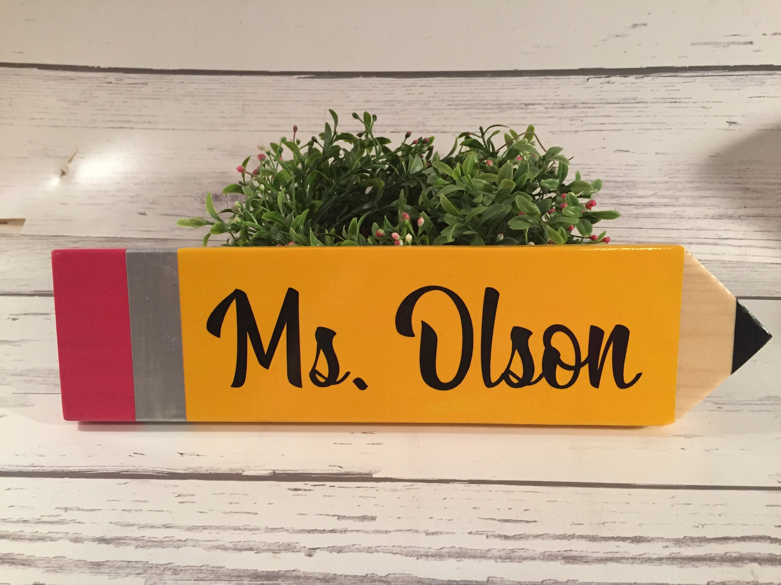 Teacher Sign Teacher Pencil Sign Teacher Christmas Gift | Etsy