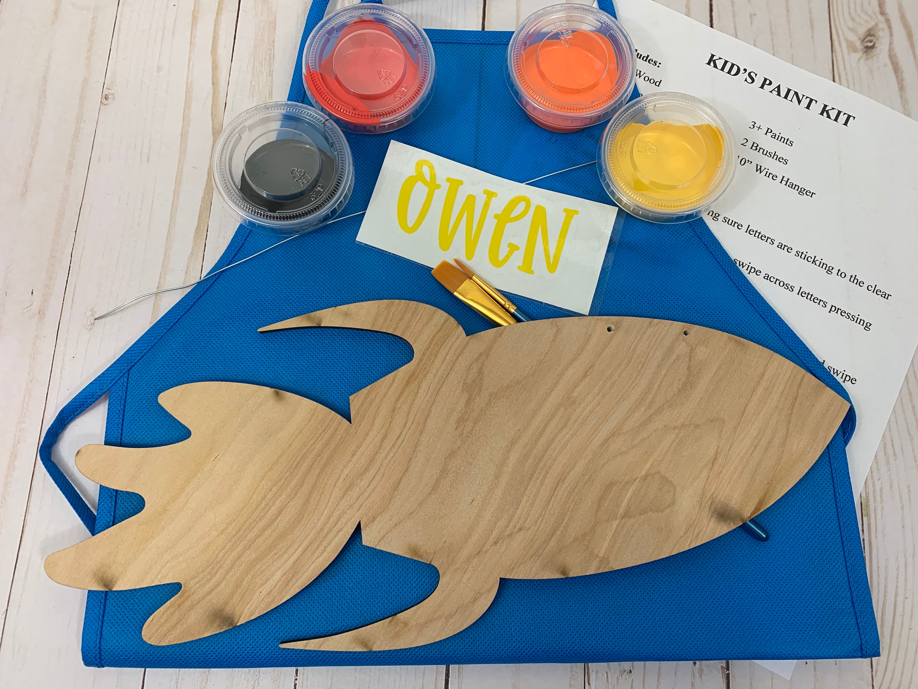 Rocket Paint Kit Kid's Paint Kits Kids DIY Kits Kids | Etsy