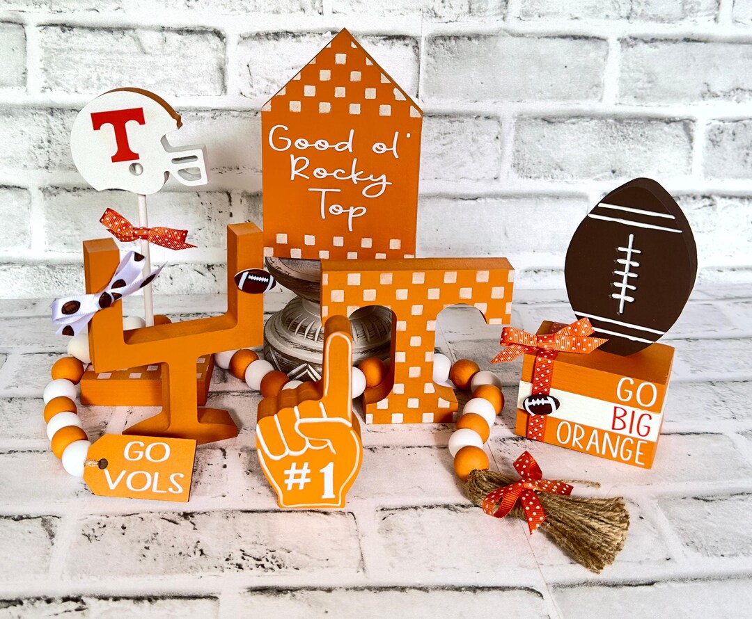 TN Volunteers, Tennessee, Football Tier Tray Decor, Vols, Rocky Top ...