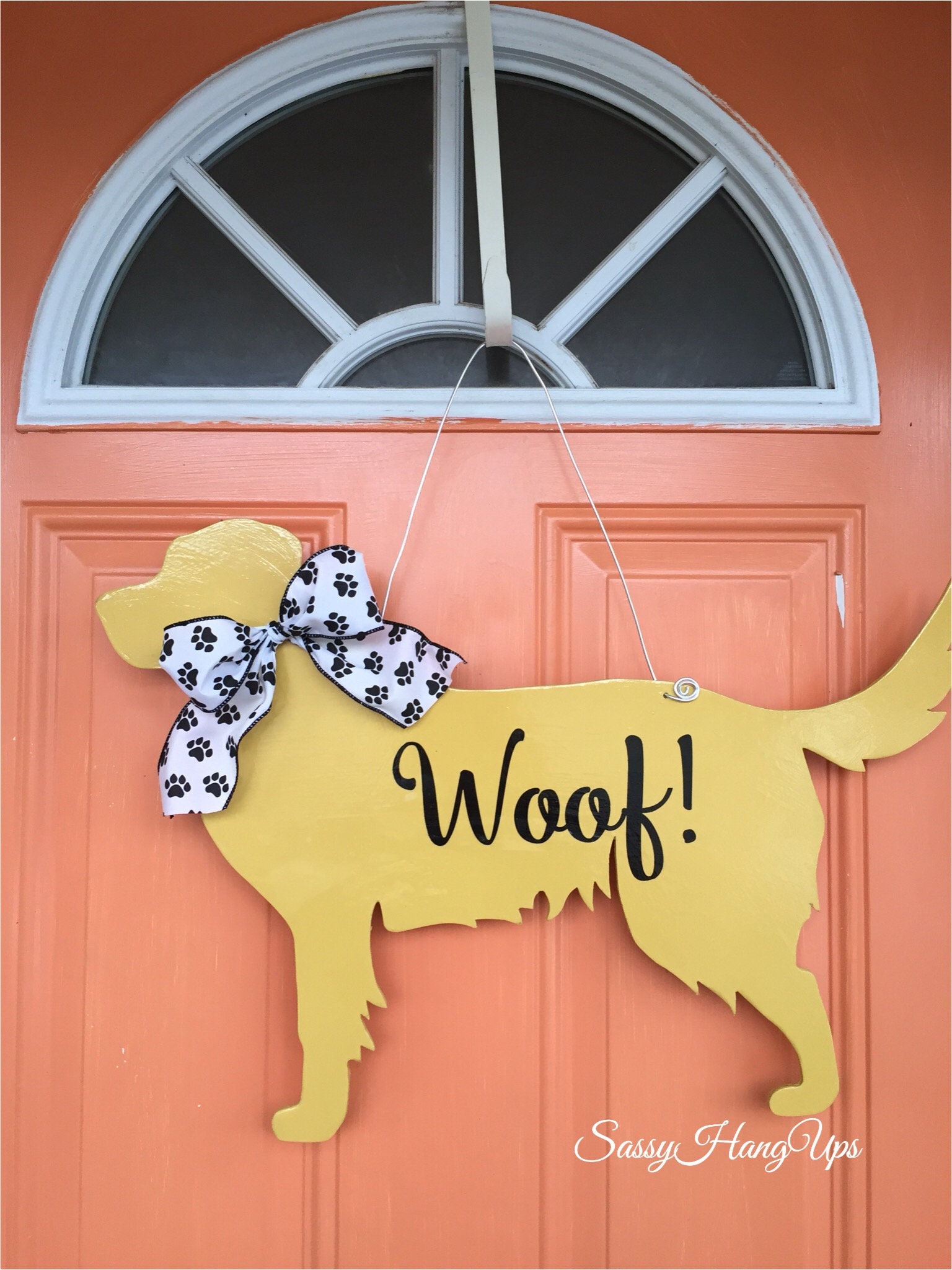 Golden Retriever Door Hanger Dog Door Hanger Golden | Etsy