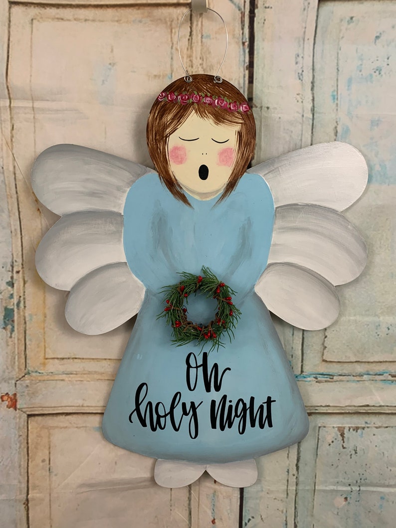Christmas Door Hanger Angel Door Hanger Christmas Angel | Etsy