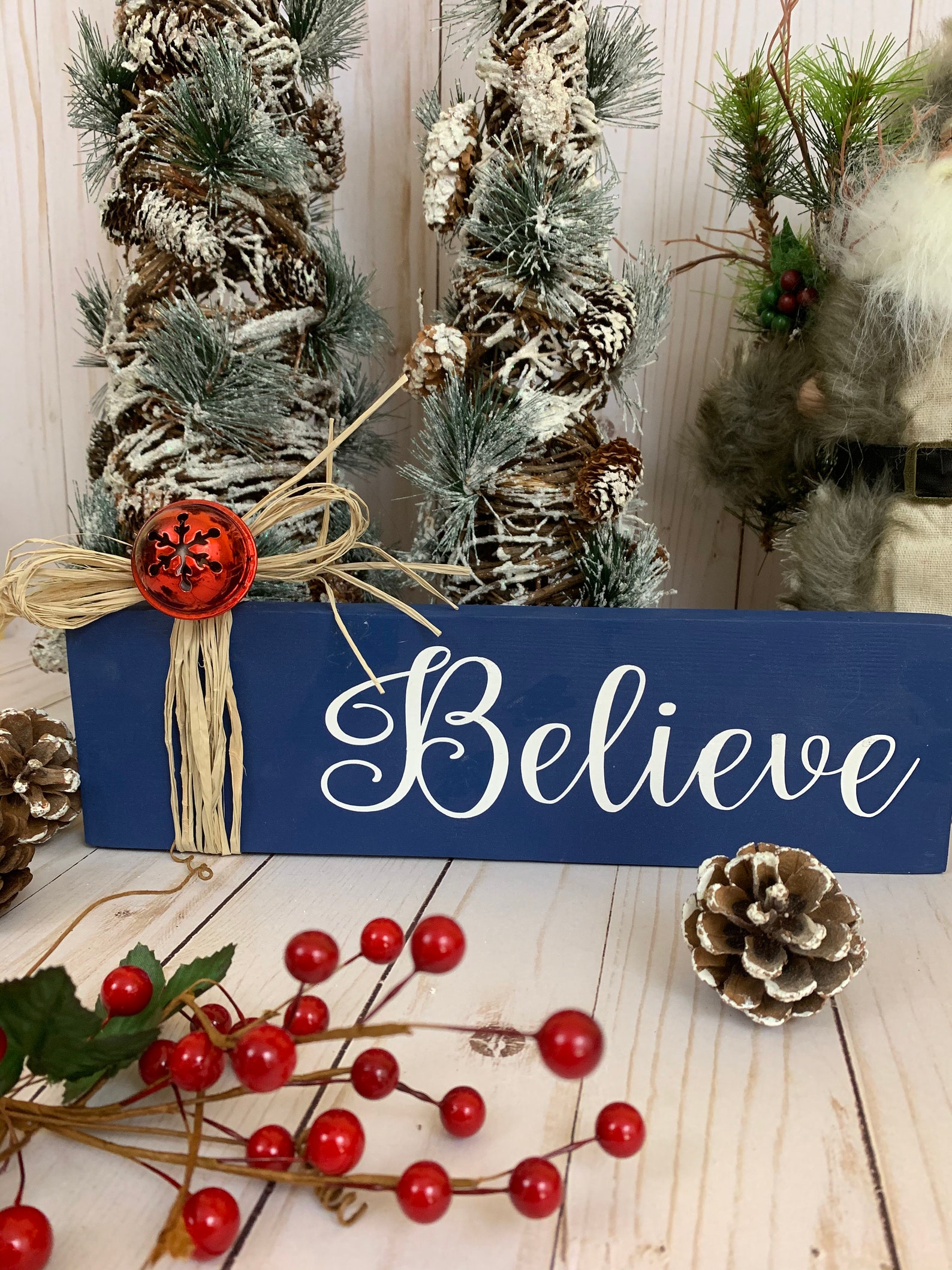 Believe, Believe Sign, Christmas Decor, Christmas Sign, Christmas Decor ...