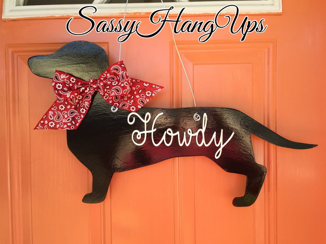 Dachshund Door Hanger Dog Door Hanger Dog Door Decoration - Etsy