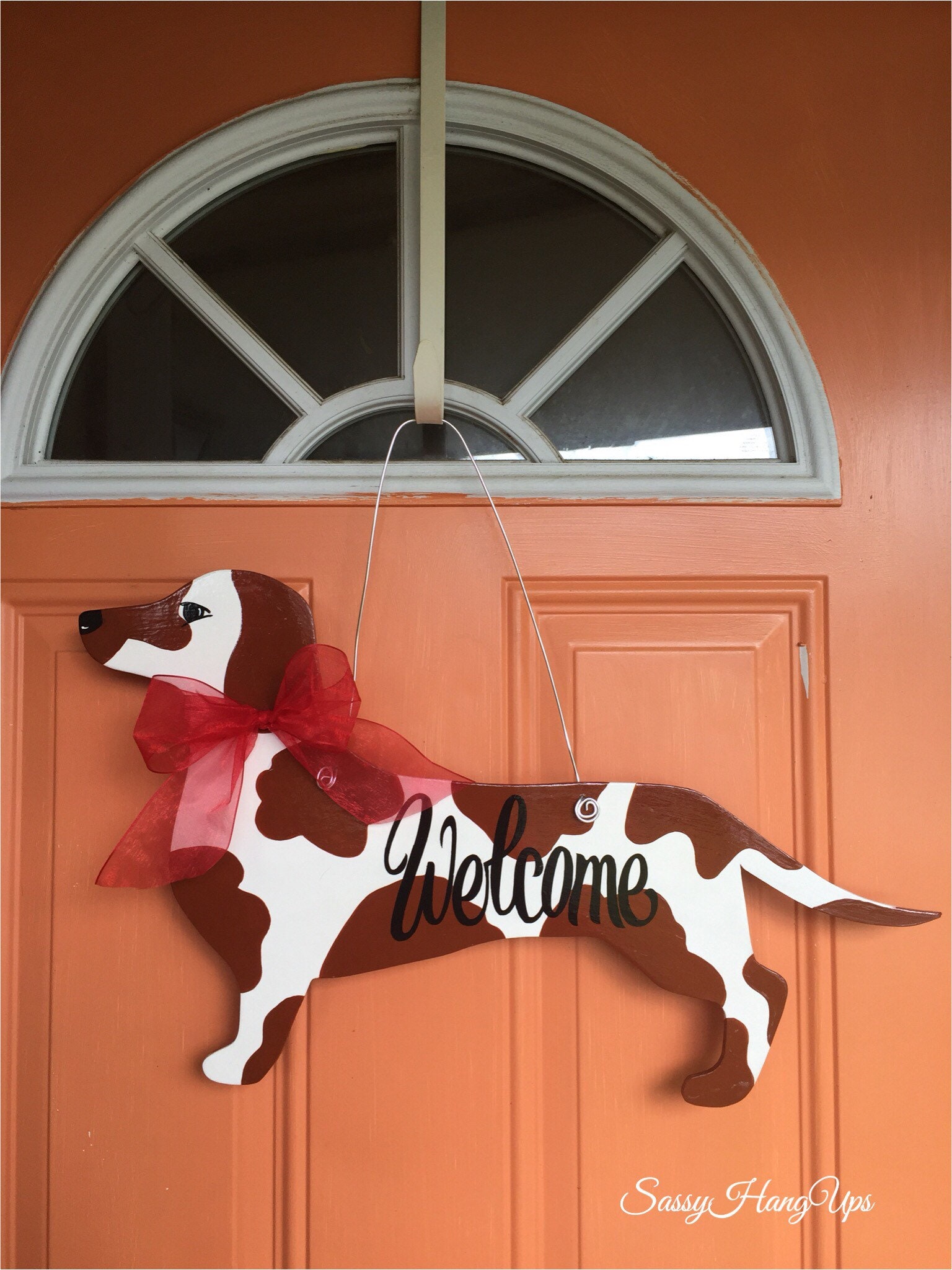 Piebald Dachshund Door Hanger Dog Door Hanger Dog Door | Etsy