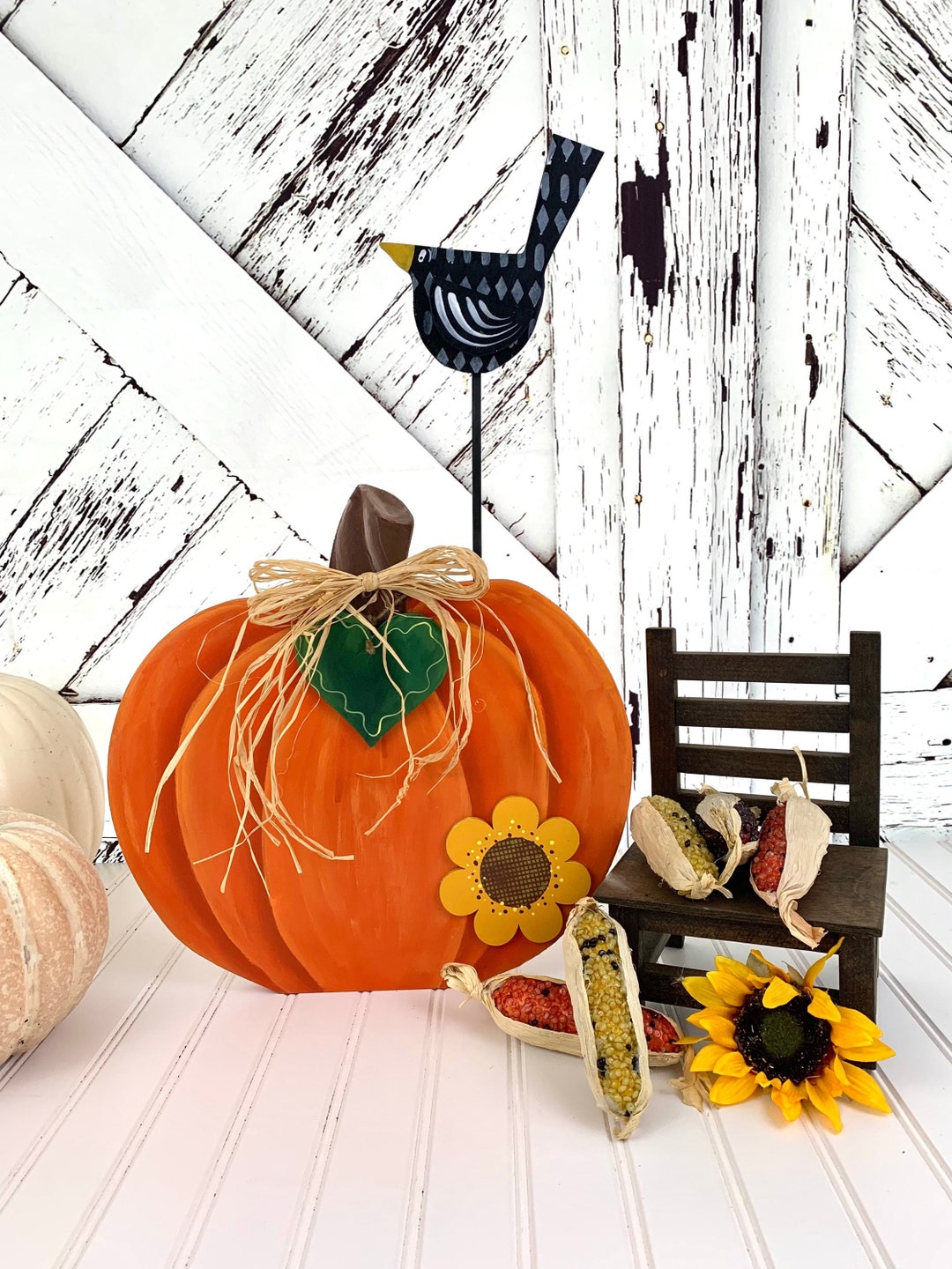 Fall Pumpkins, Fall Porch Decor, Wood Pumpkins, Fall Decor ...