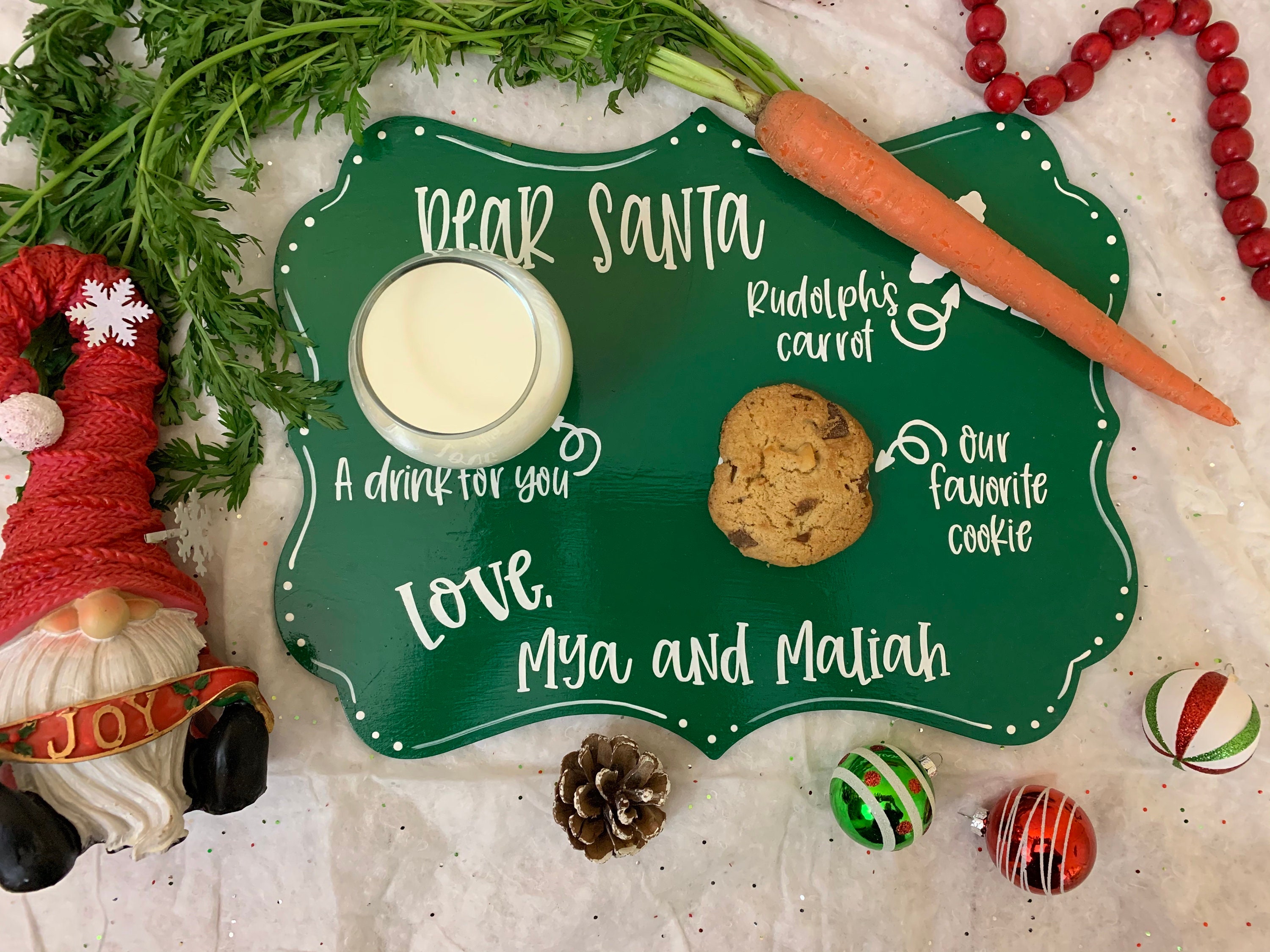 Santa Tray Santa Cookie Tray Santa Treat Tray Cookies for - Etsy