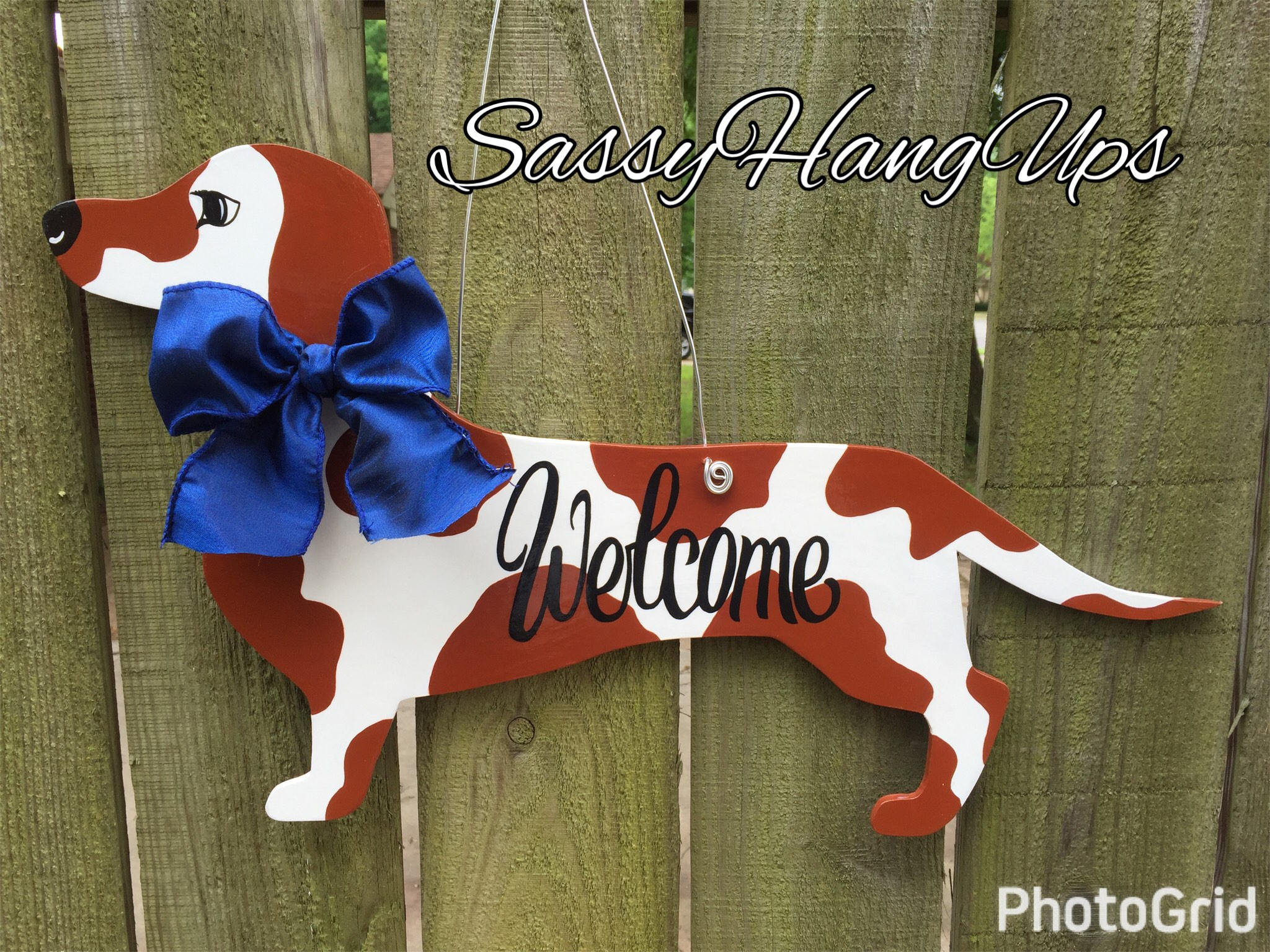 Piebald Dachshund Door Hanger Dog Door Hanger Dog Door | Etsy
