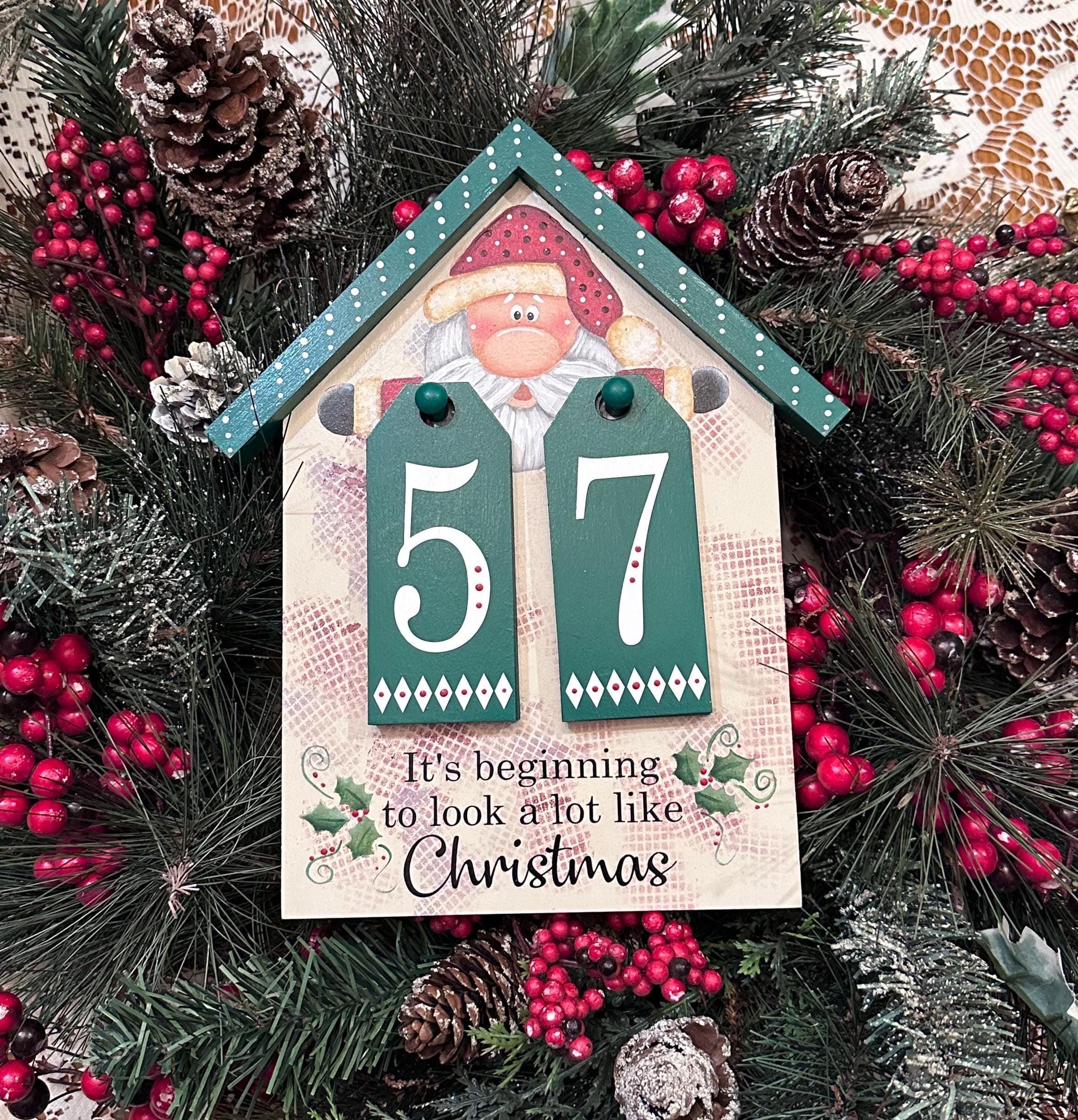 Christmas Countdown, Countdown to Christmas, Christmas Sign, Santa Sign ...