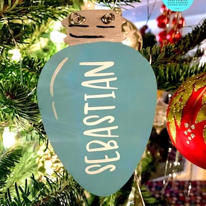 Christmas Ornaments, Light Bulb Ornaments, Personalized Christmas ...