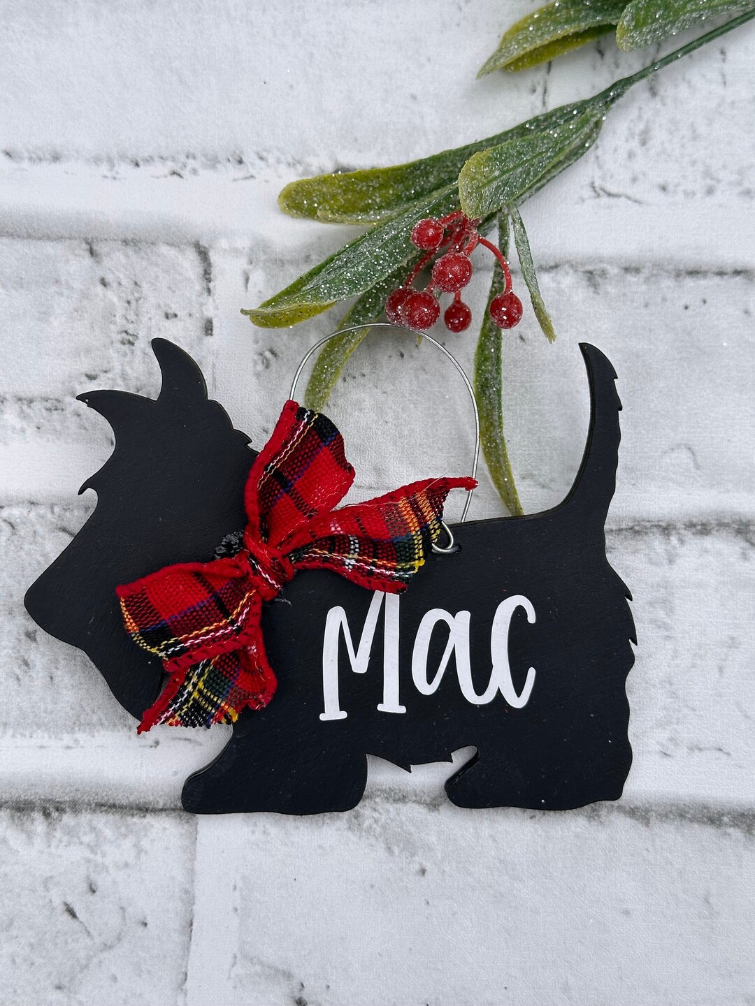 Scottie Christmas Ornament, Scottie Magnet, Scottish Terrier Ornament ...