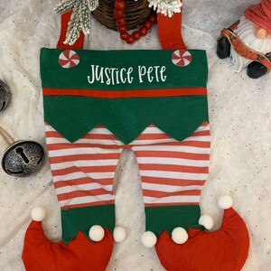 Personalized Christmas Stocking, Elf Stocking, Elf Pants Stocking ...
