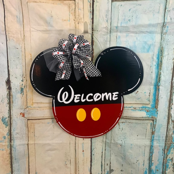 Mickey Mouse Door Hanger - Etsy