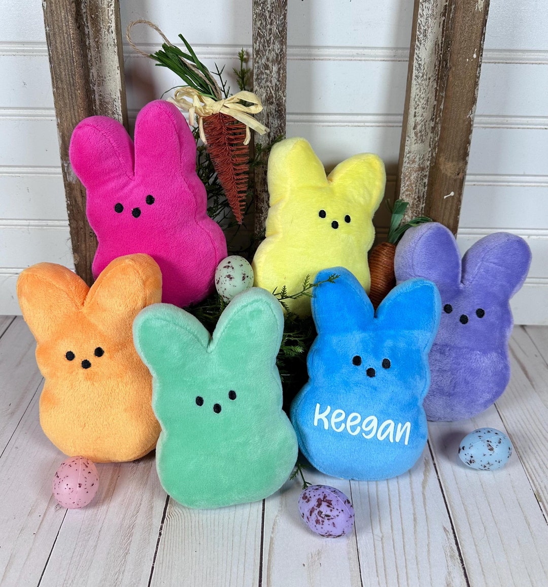Easter Plush Peeps, Personalized, Peeps, Plush Bunny, Personalized Peep ...