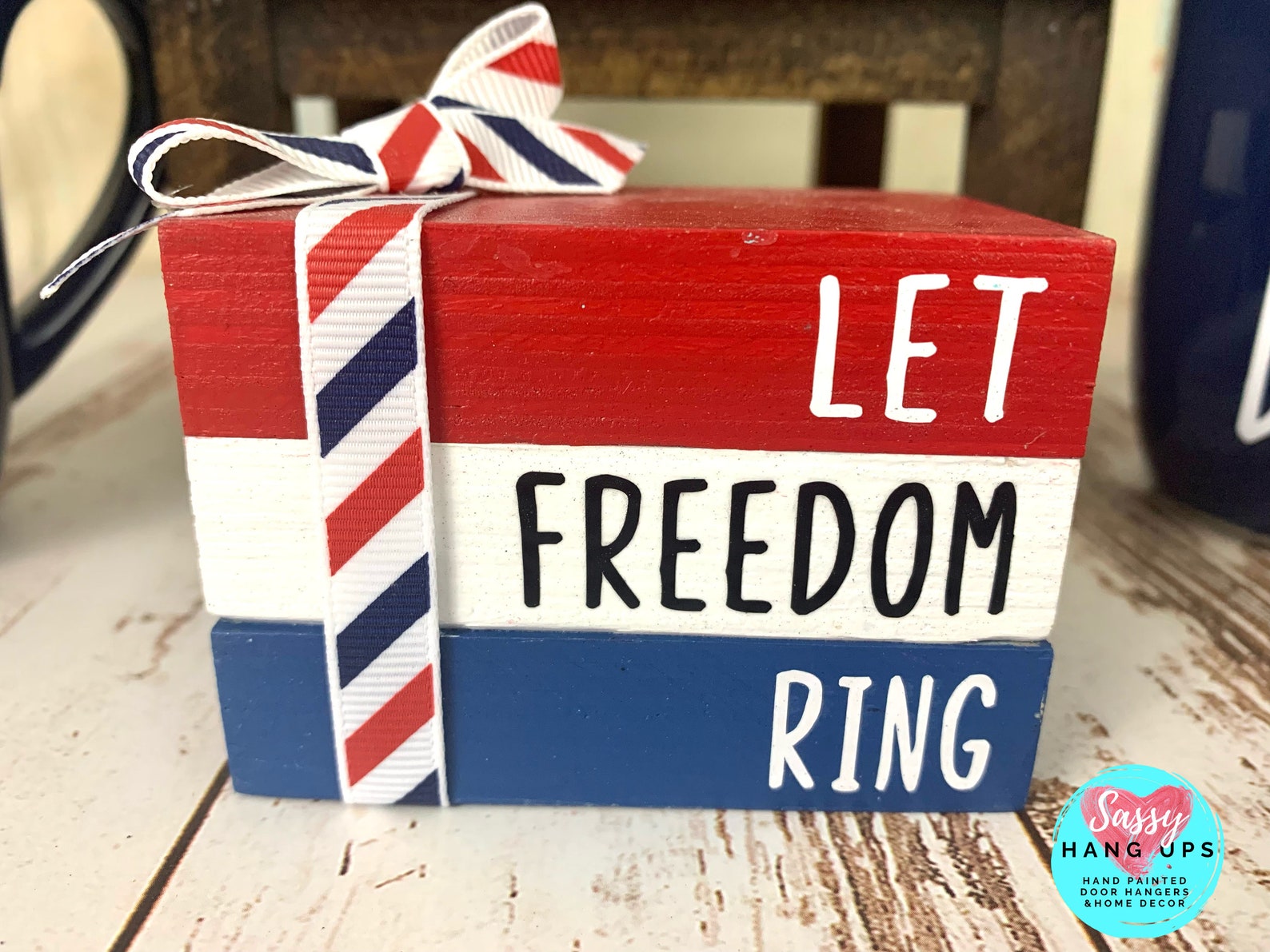 Patriotic Tier Tray Decor Patriotic Mini Books Rae Dunn - Etsy