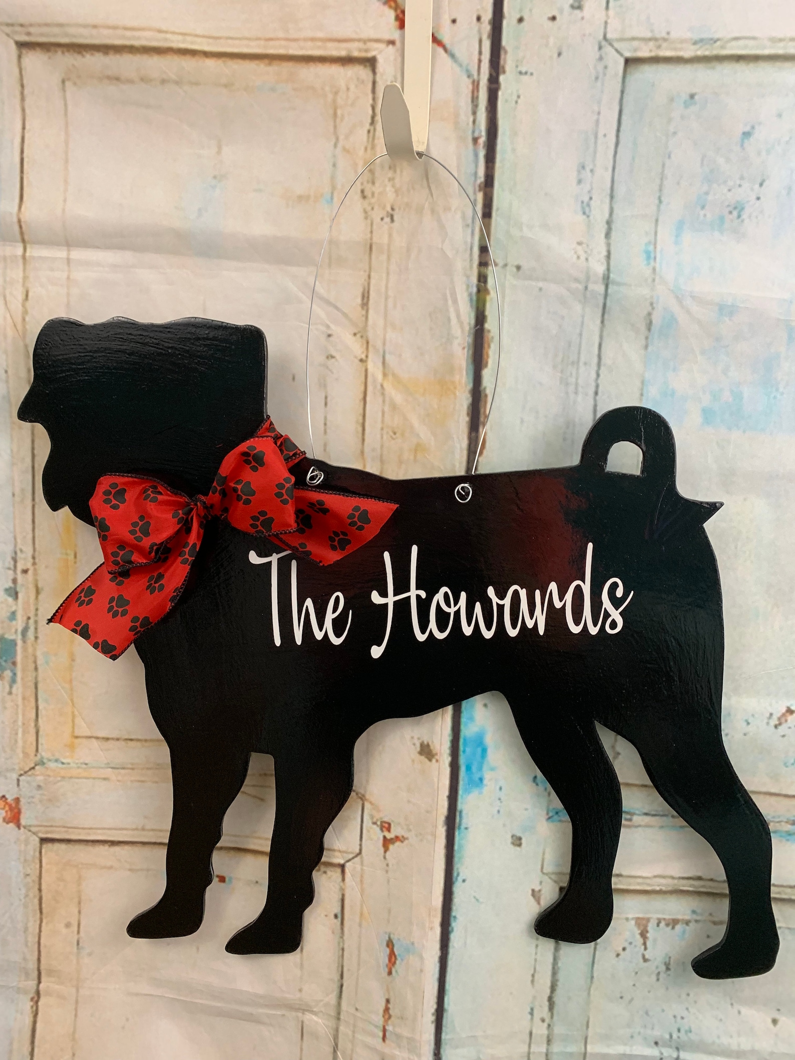 Pug Dog Pug Door Hanger Pug Decal Pug Welcome Sign Pug | Etsy