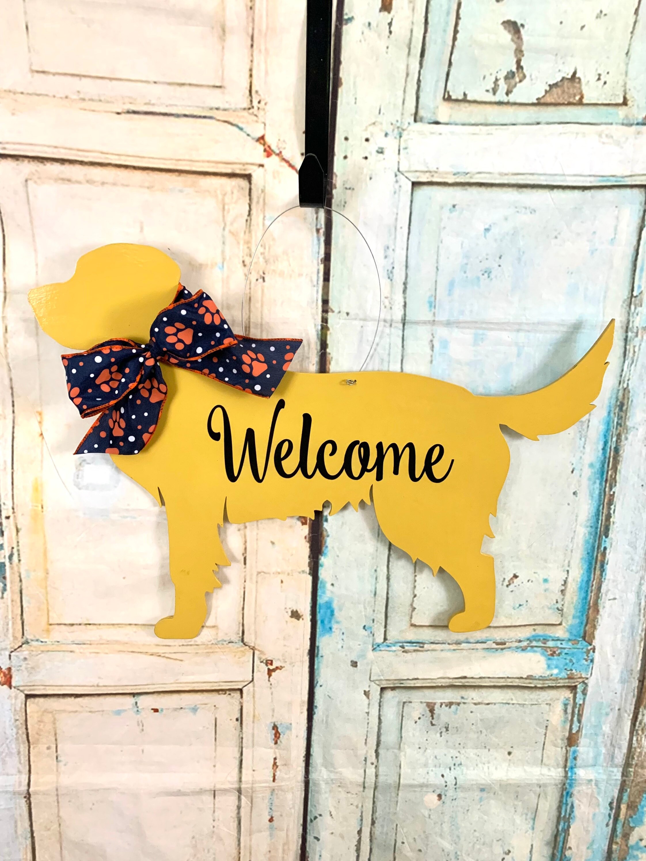 Golden Retriever Door Hanger Dog Door Hanger Golden | Etsy