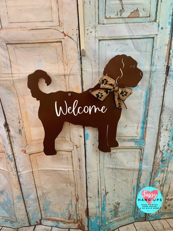 Labradoodle Door Hanger Personalized Labradoodle Door Hanger - Etsy