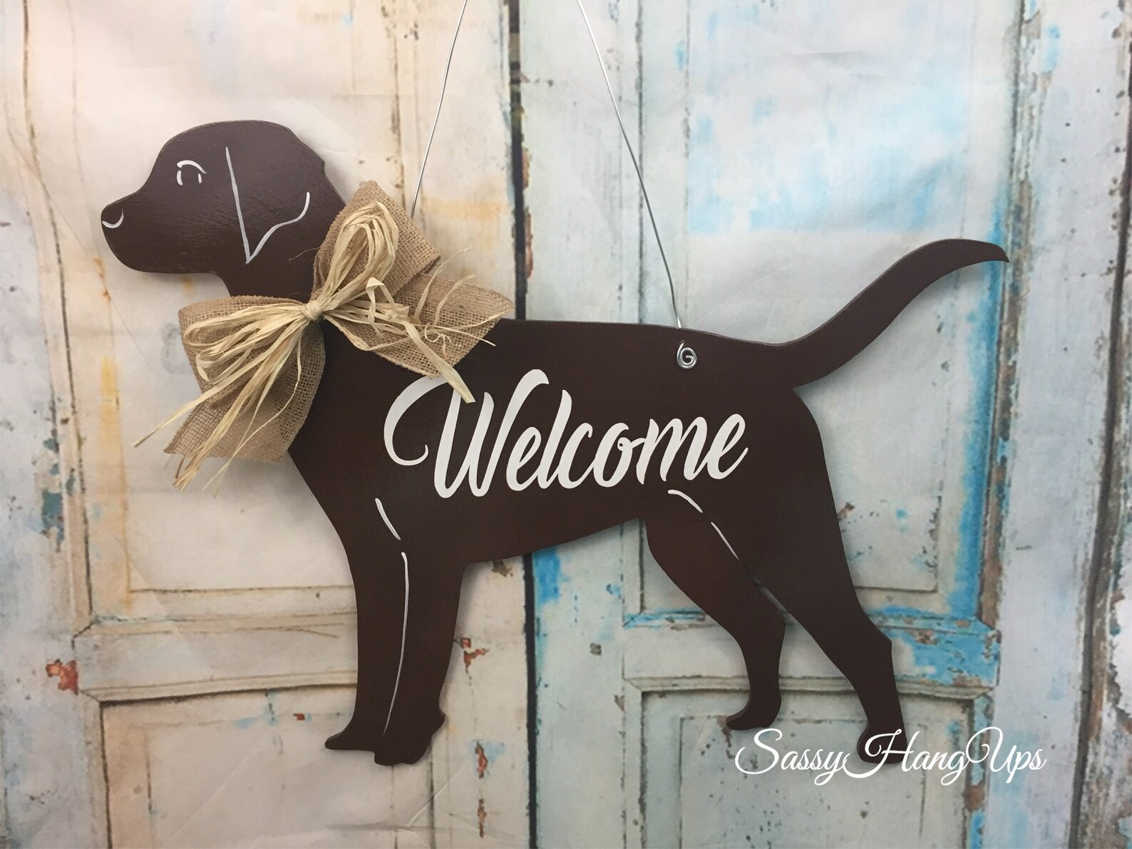 Silver Lab Silver Labrador Lab Door Hanger Lab Gift | Etsy