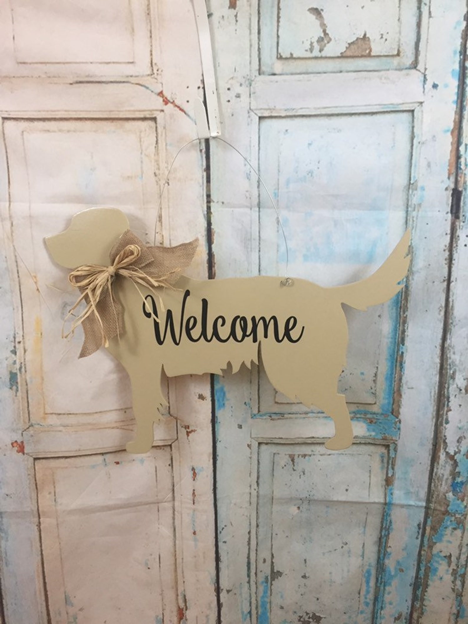 Golden Retriever Door Hanger Dog Door Hanger Golden | Etsy