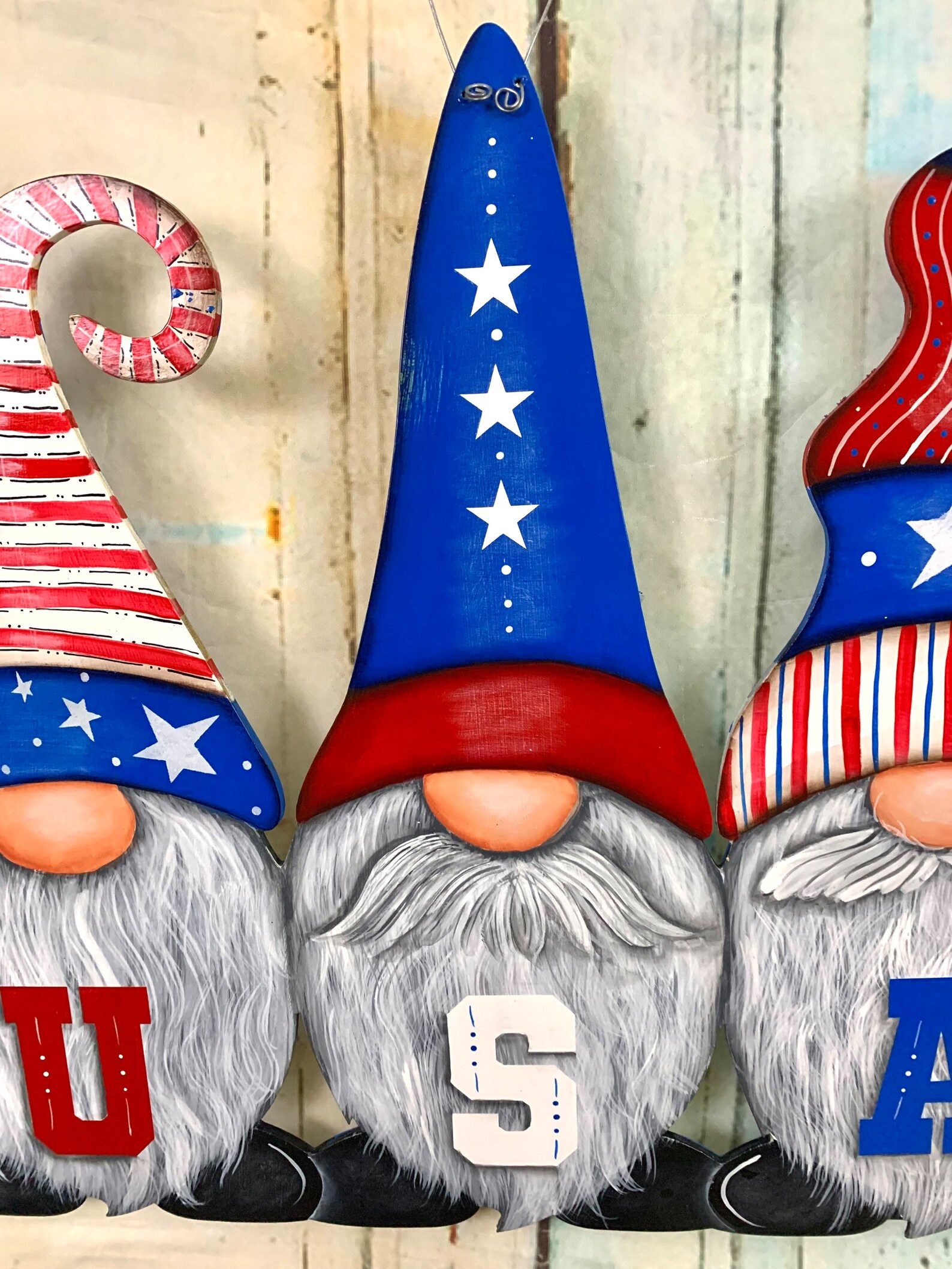 Patriotic Gnomes Happy 4th of July Gnome Door Hanger - Etsy