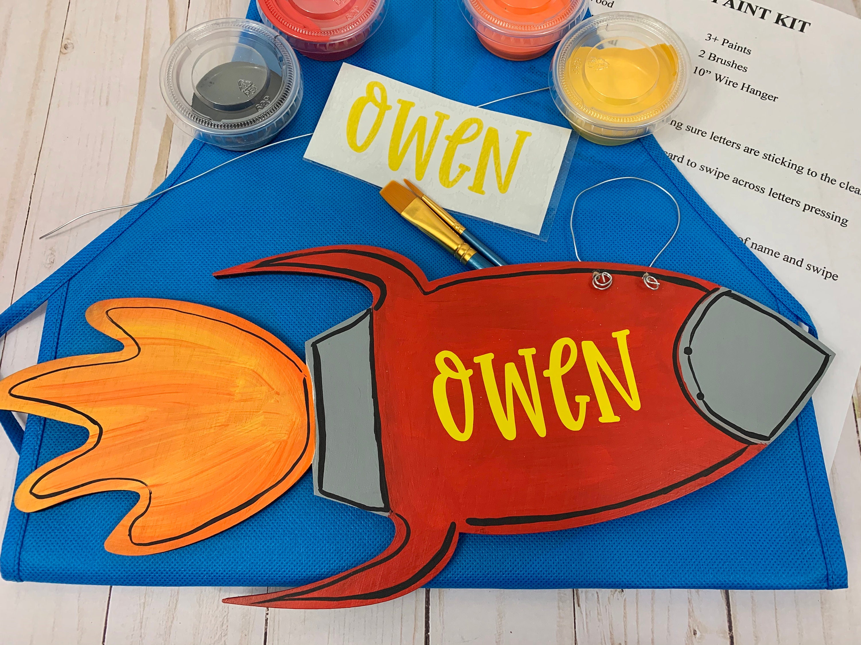 Rocket Paint Kit Kid's Paint Kits Kids DIY Kits Kids | Etsy