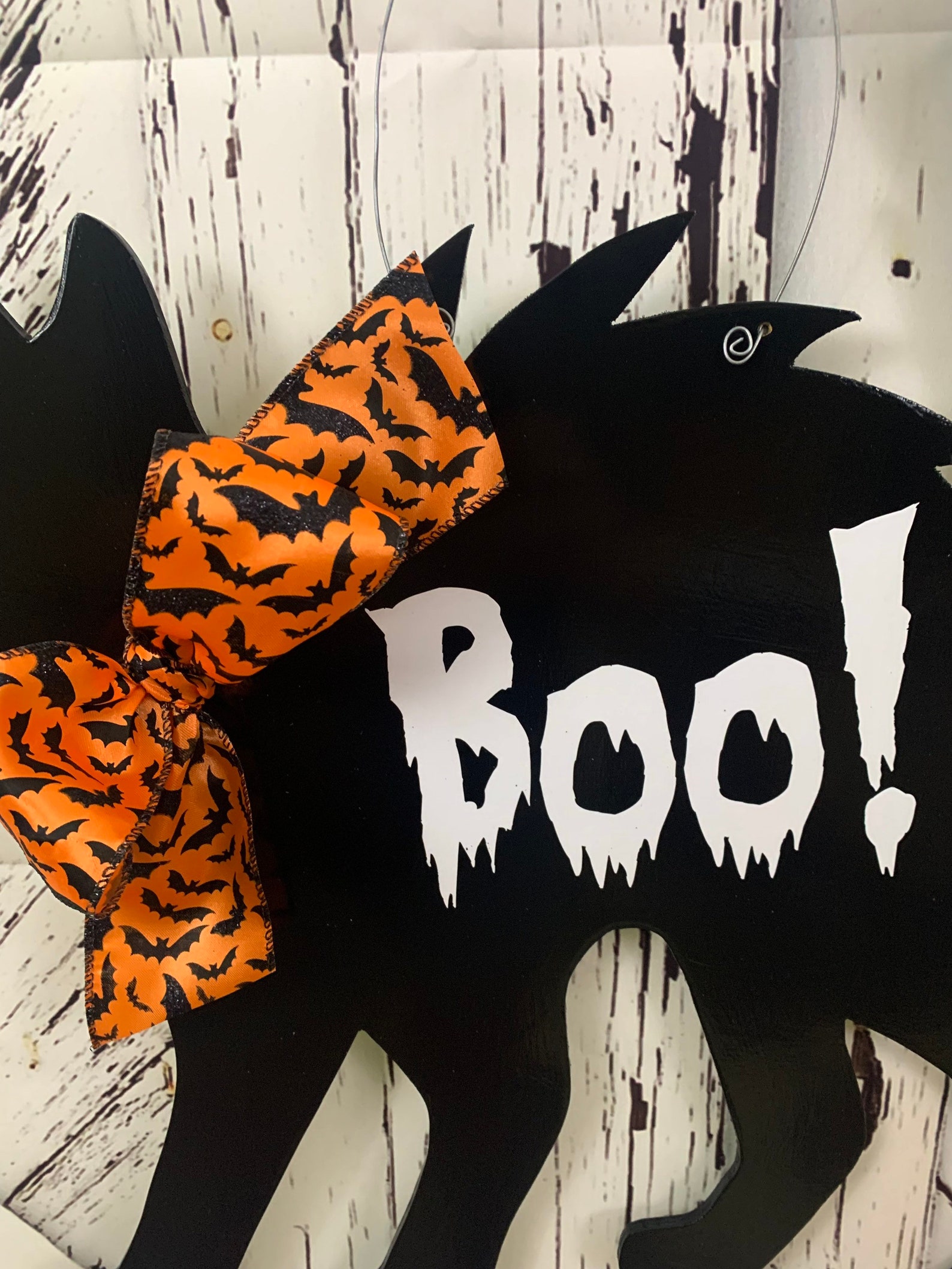 Black Cat Black Cat Door Hanger Halloween Door Hanger - Etsy