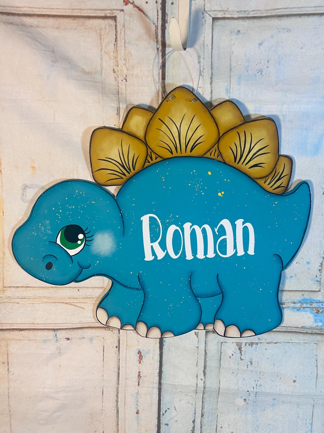Dinosaur, Hospital Door Hanger, Dinosaur Door Hanger, Dinosaur Kid's ...