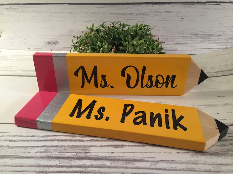 Teacher Sign Teacher Pencil Sign Teacher Christmas Gift - Etsy