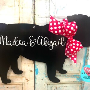 English Bulldog Door Hanger, English Bulldog, English Bulldog Decor ...