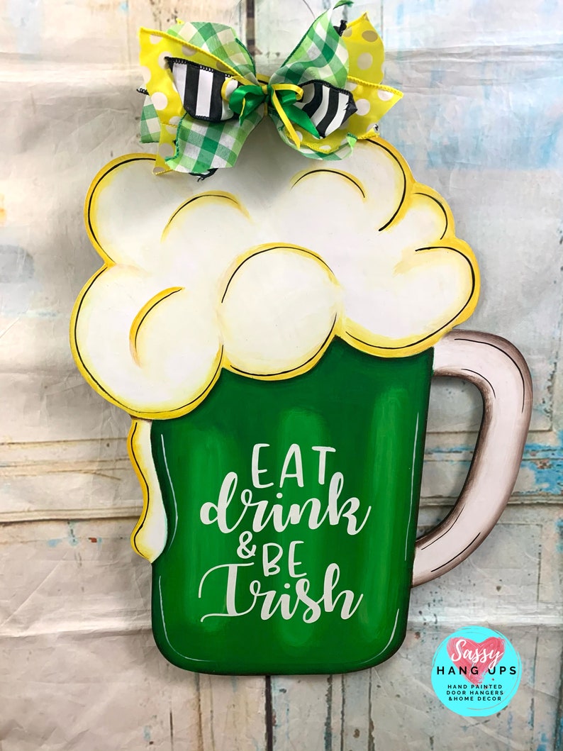 St Patrick Day Door Hanger St Patty Day Door Hanger Irish Etsy