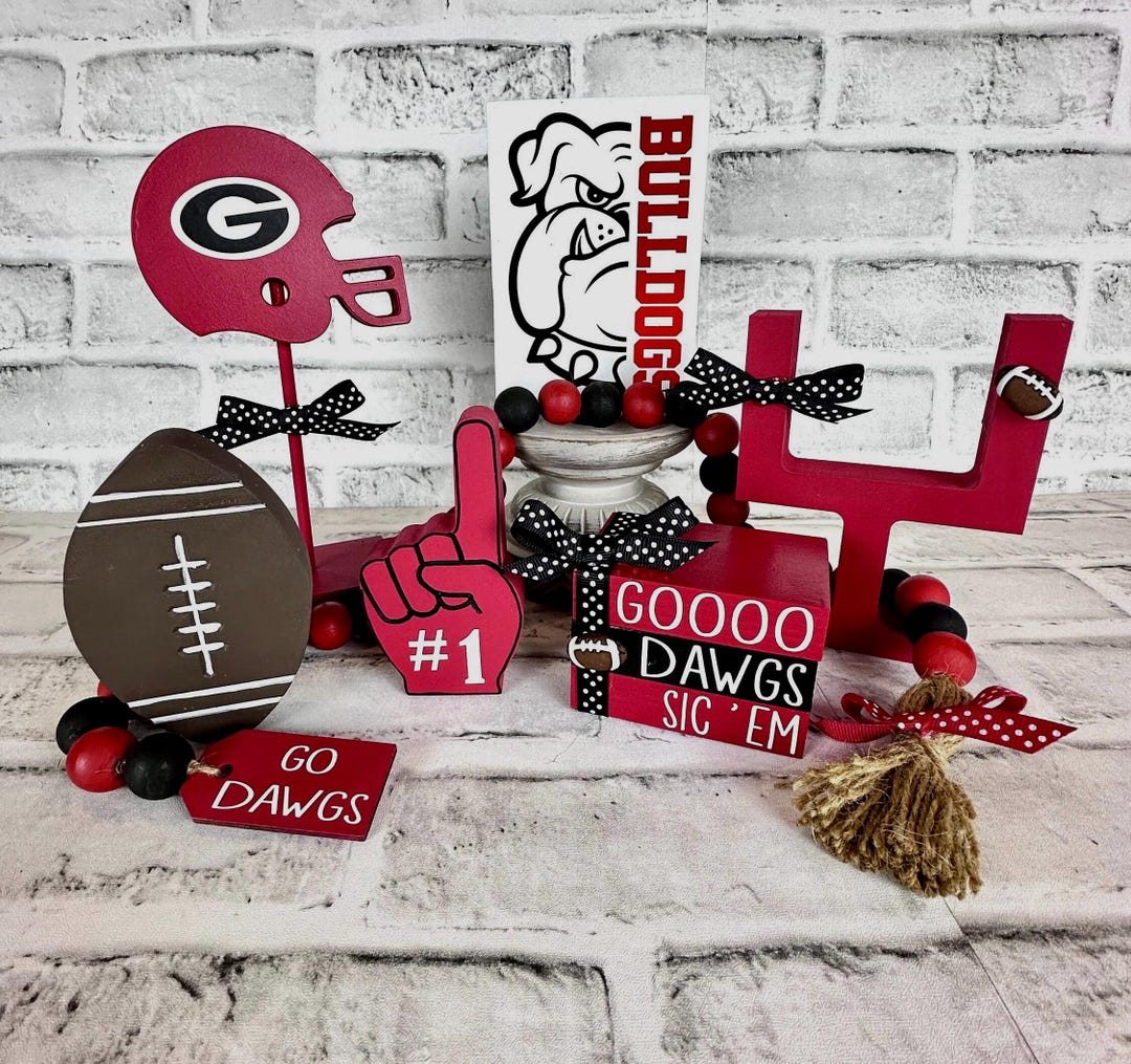 Georgia Bulldogs, Georgia, Football Tier Tray Decor, Dawgs, Georgia ...