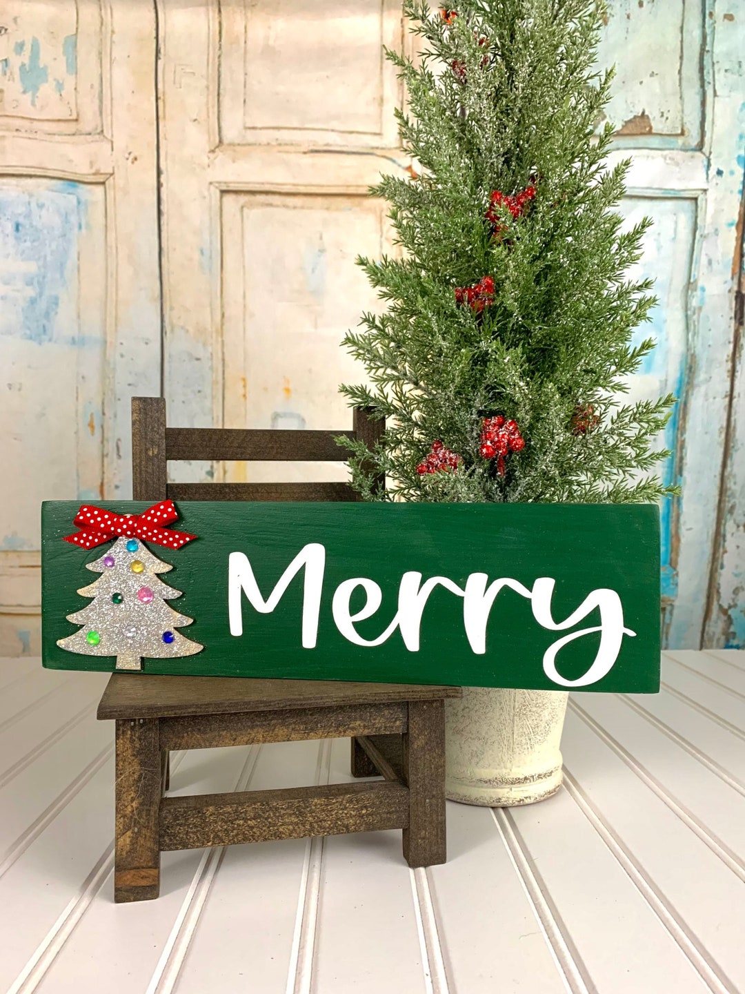 Merry, Merry Sign, Christmas Decor, Christmas Sign, Christmas Gift ...
