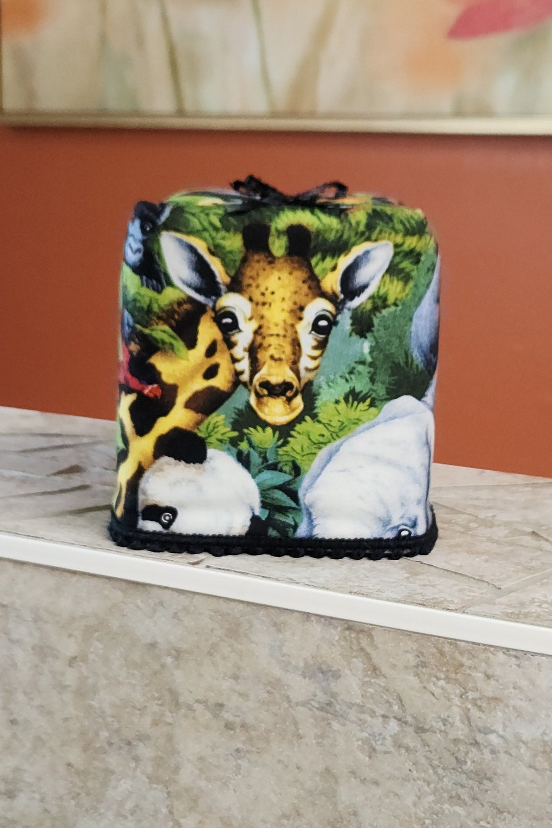 Handmade Jungle Animals Fabric Tissue Box Cover - Etsy