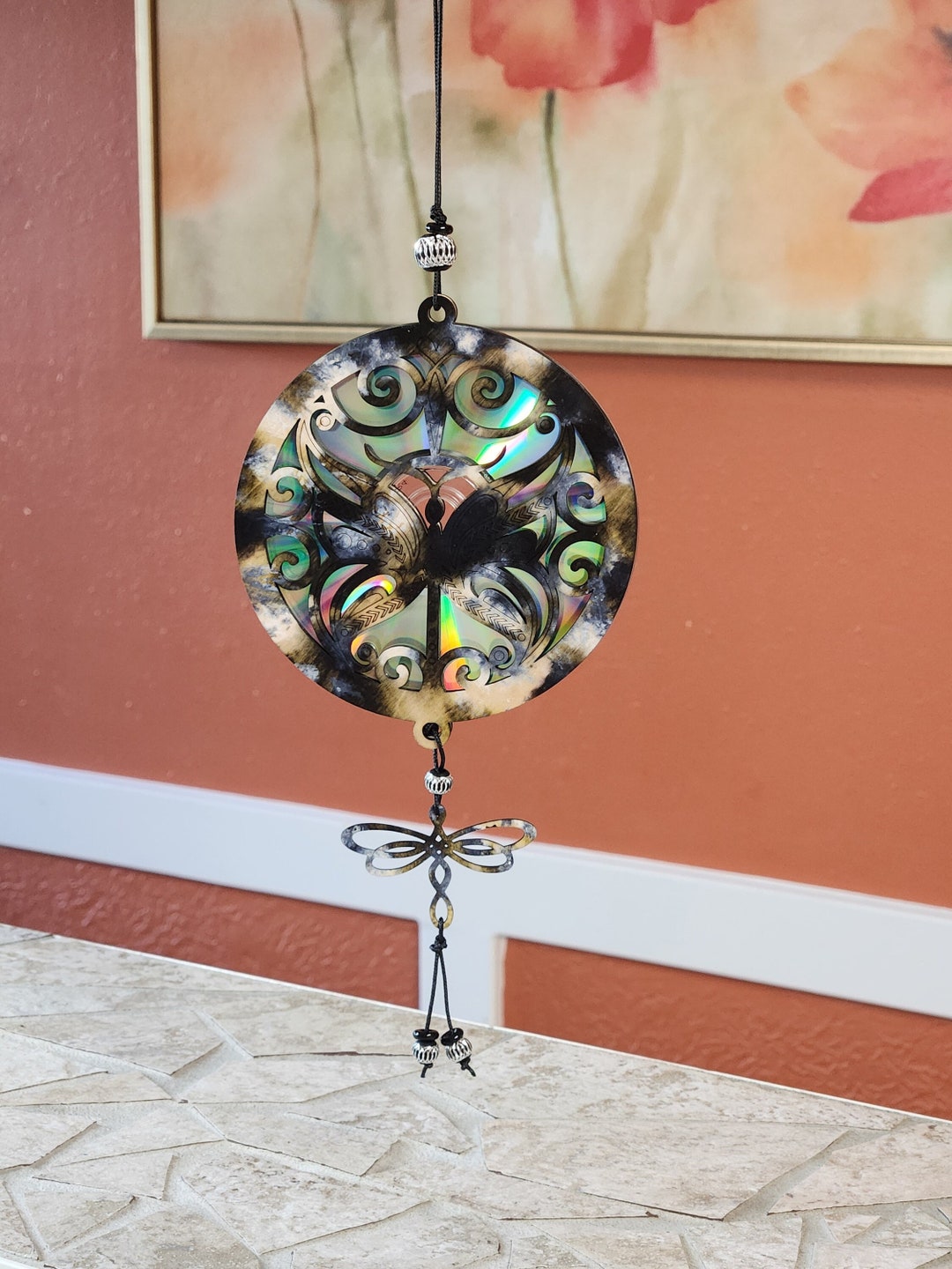 Butterfly DVD CD Suncatcher Laser Cut Wood Light Reflector Brilliant ...