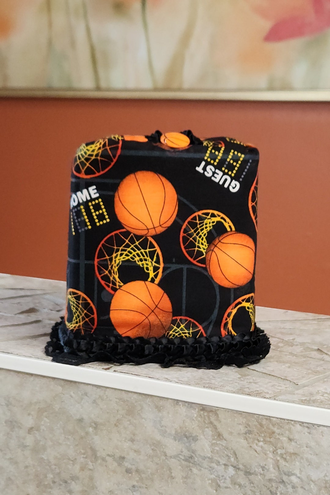Tissue Box Cover Basketball Sports Handmade Fabric Tissue - Etsy