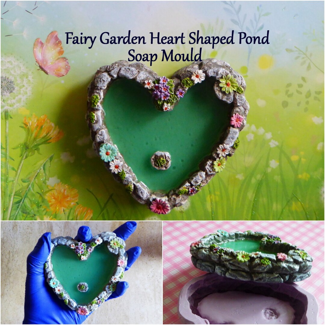 Heart Shaped Fairy Garden Pond Silicone Mold for DIY Crafts - Etsy