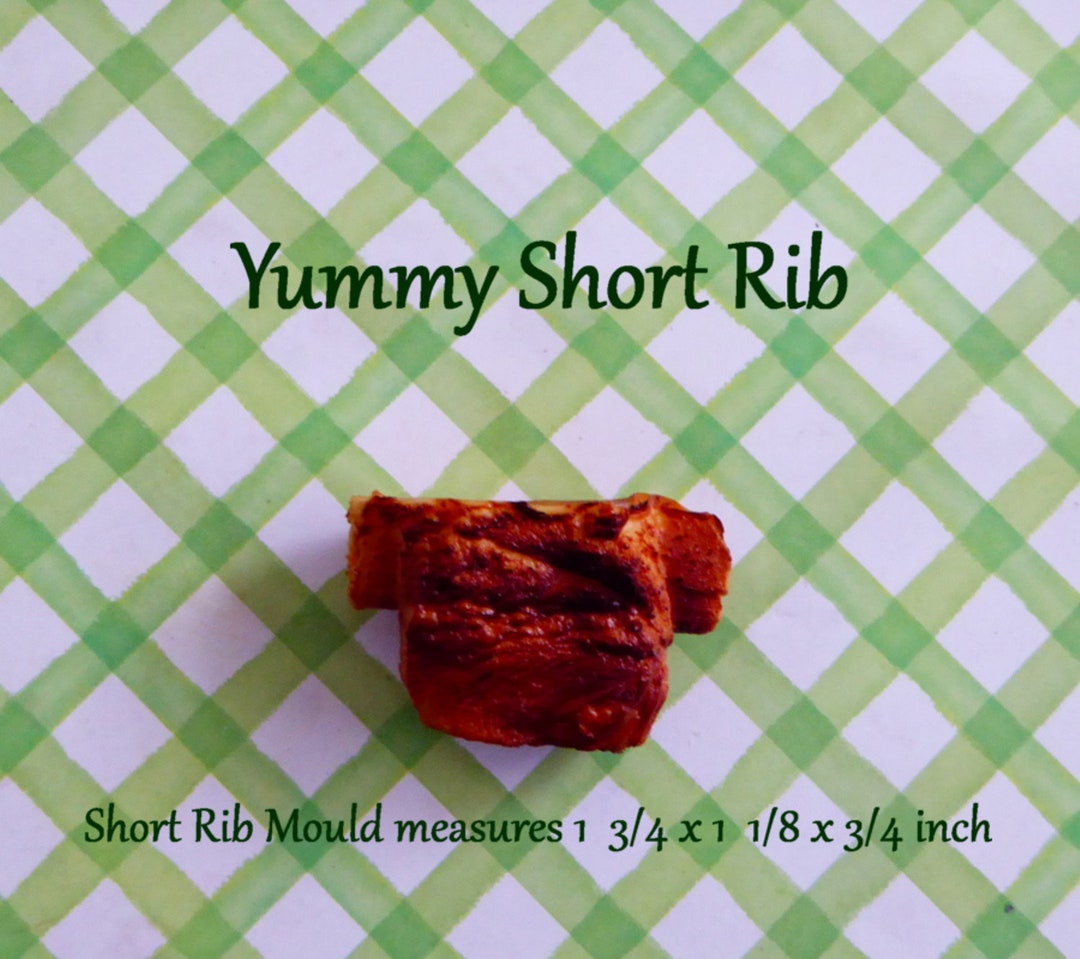 Short Rib Food Prop Silicone Mold for DIY Crafts. Chocolate Candy ...