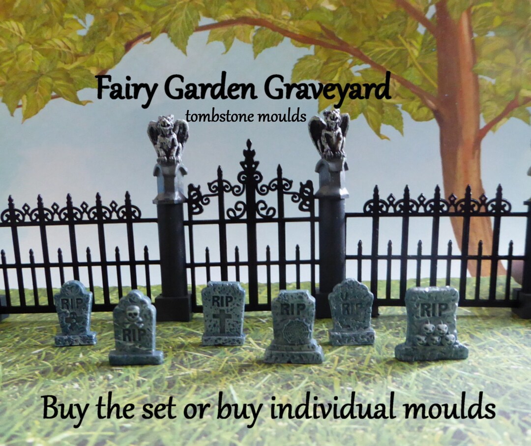 Gravestone Silicone Mold, Halloween Fairy Garden Cemetery Crafts - Etsy