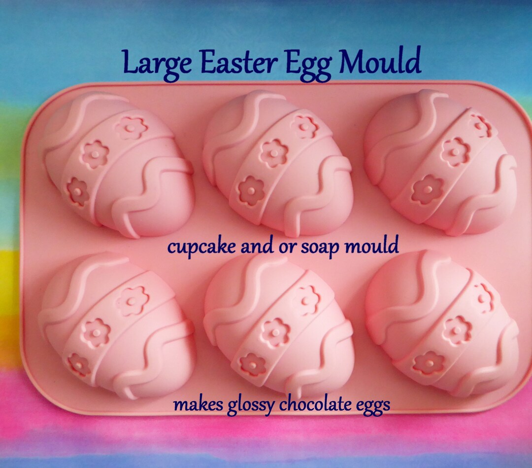 6 Cavity Easter Egg Silicone Mold or Bakeware for DIY Crafts Such as ...