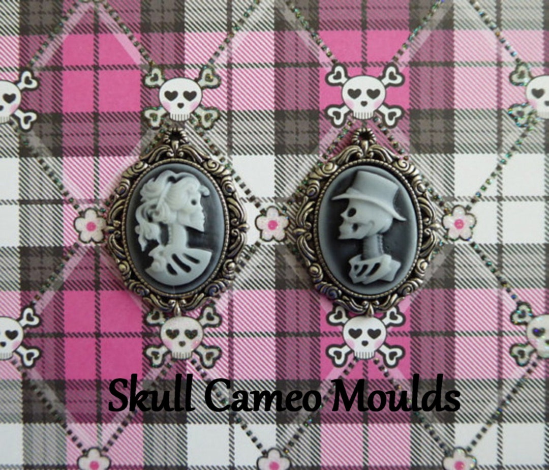Male and Female Skull Cameos Silicone Molds for DIY Crafts - Etsy