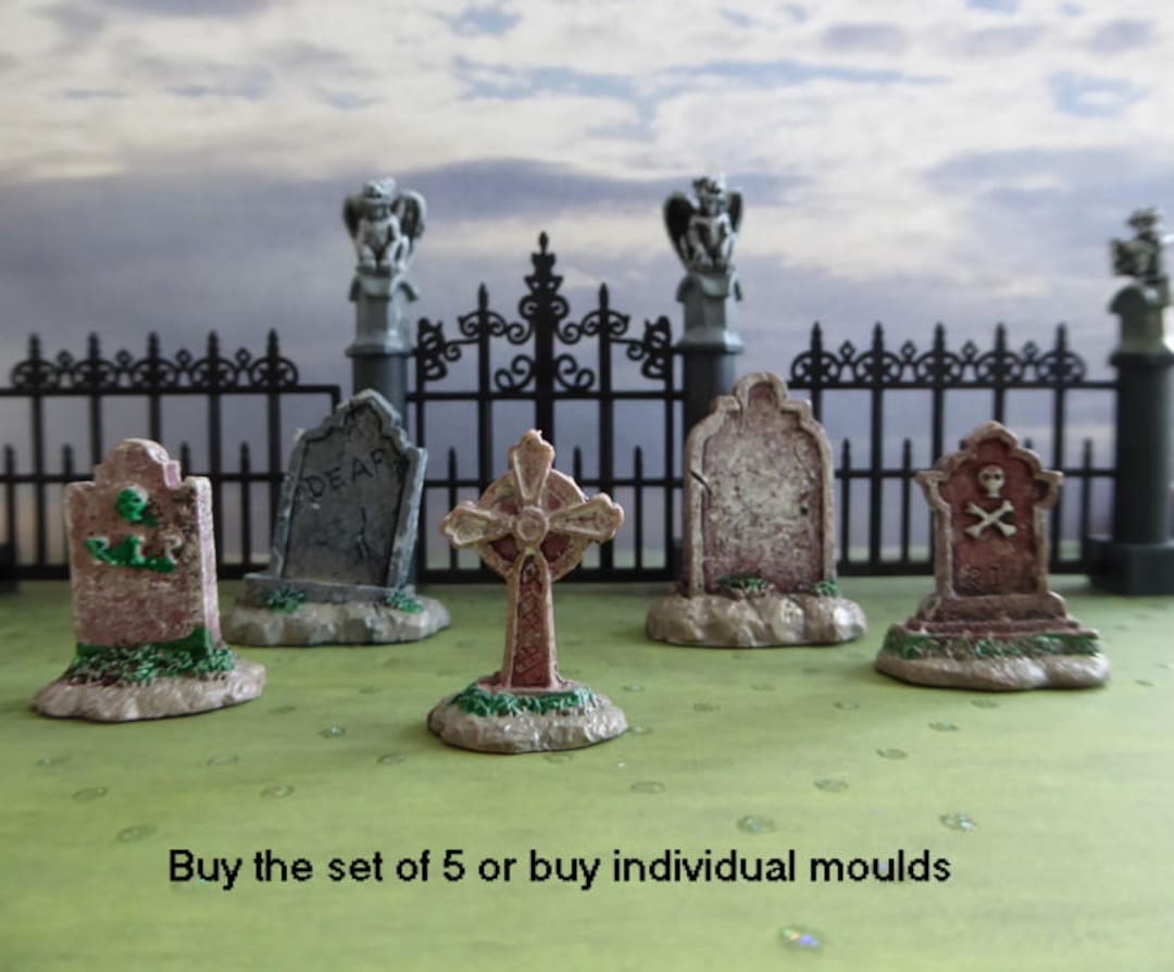Tombstone Silicone Molds,diy Crafts, Halloween Cake Topper, Fondant ...