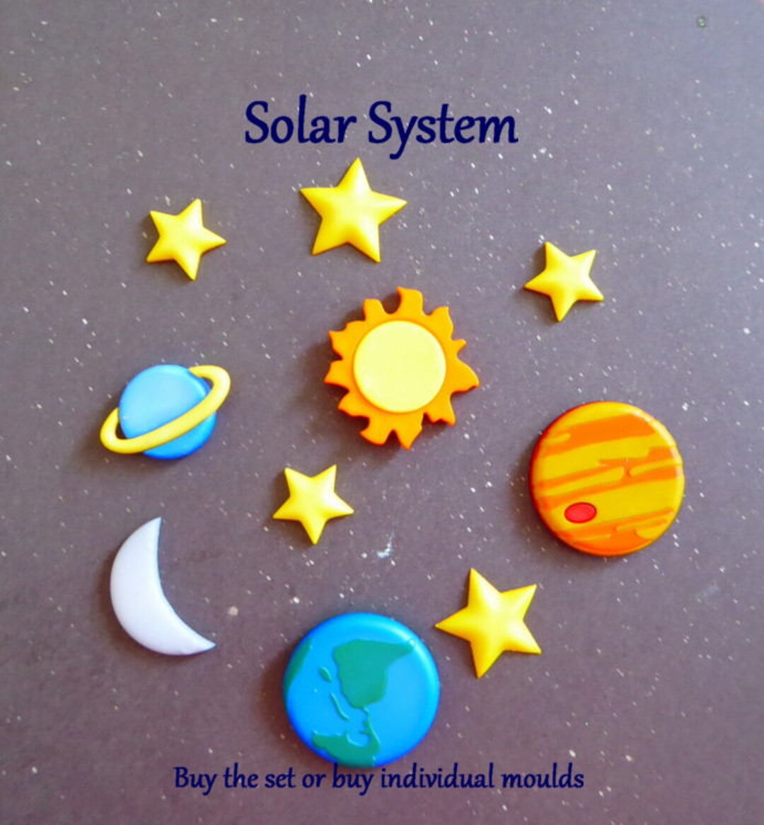 Solar System Silicone Molds for DIY Crafts. Planet Earth, Sun, Jupiter ...