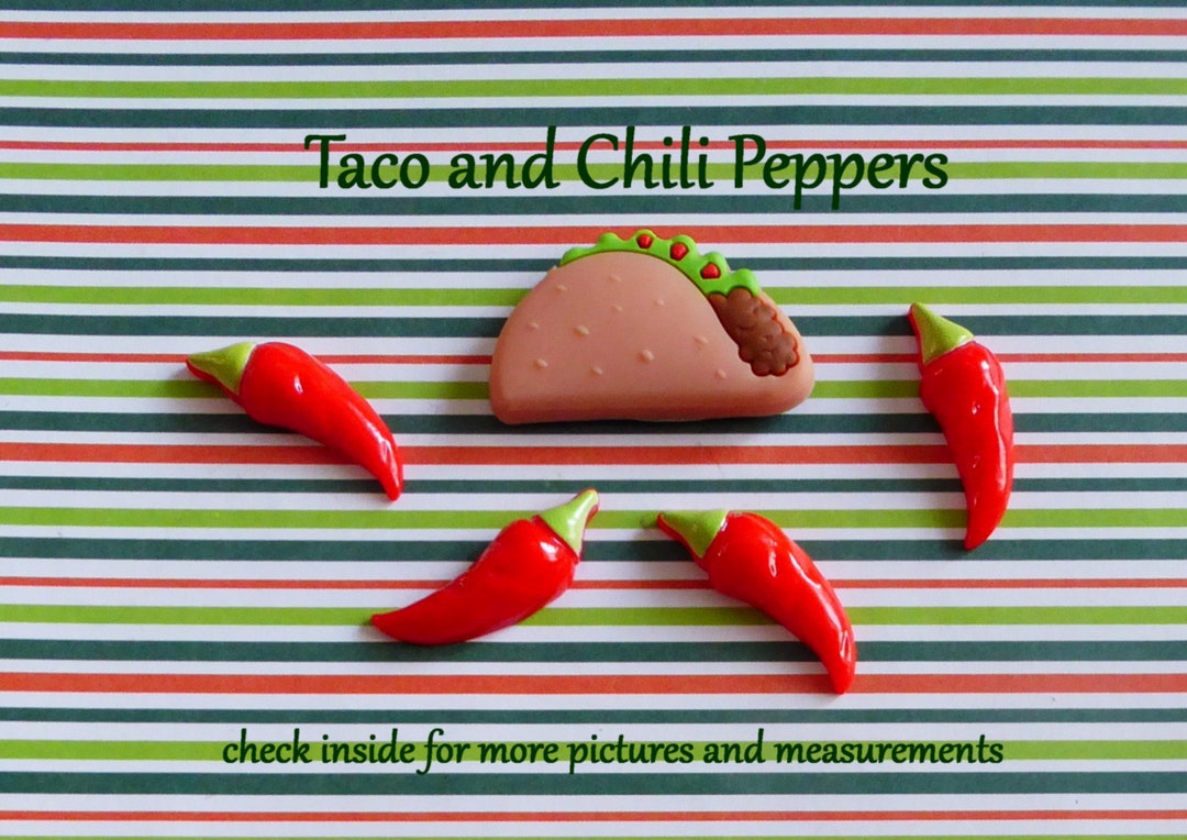Taco and Chili Pepper Silicone Molds for DIY Crafts. Chocolate Candy ...
