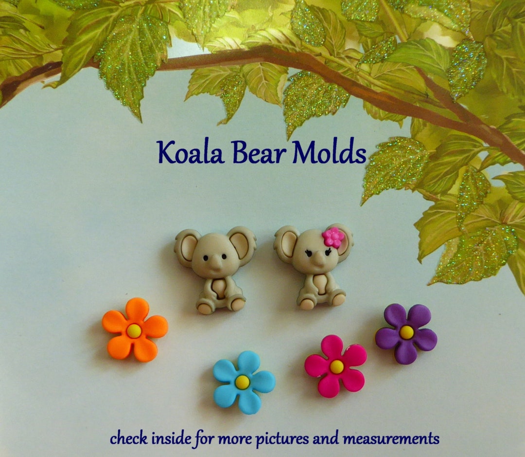 Koala Silicone Molds for DIY Crafts: Chocolate Candy,fondant, Polymer ...