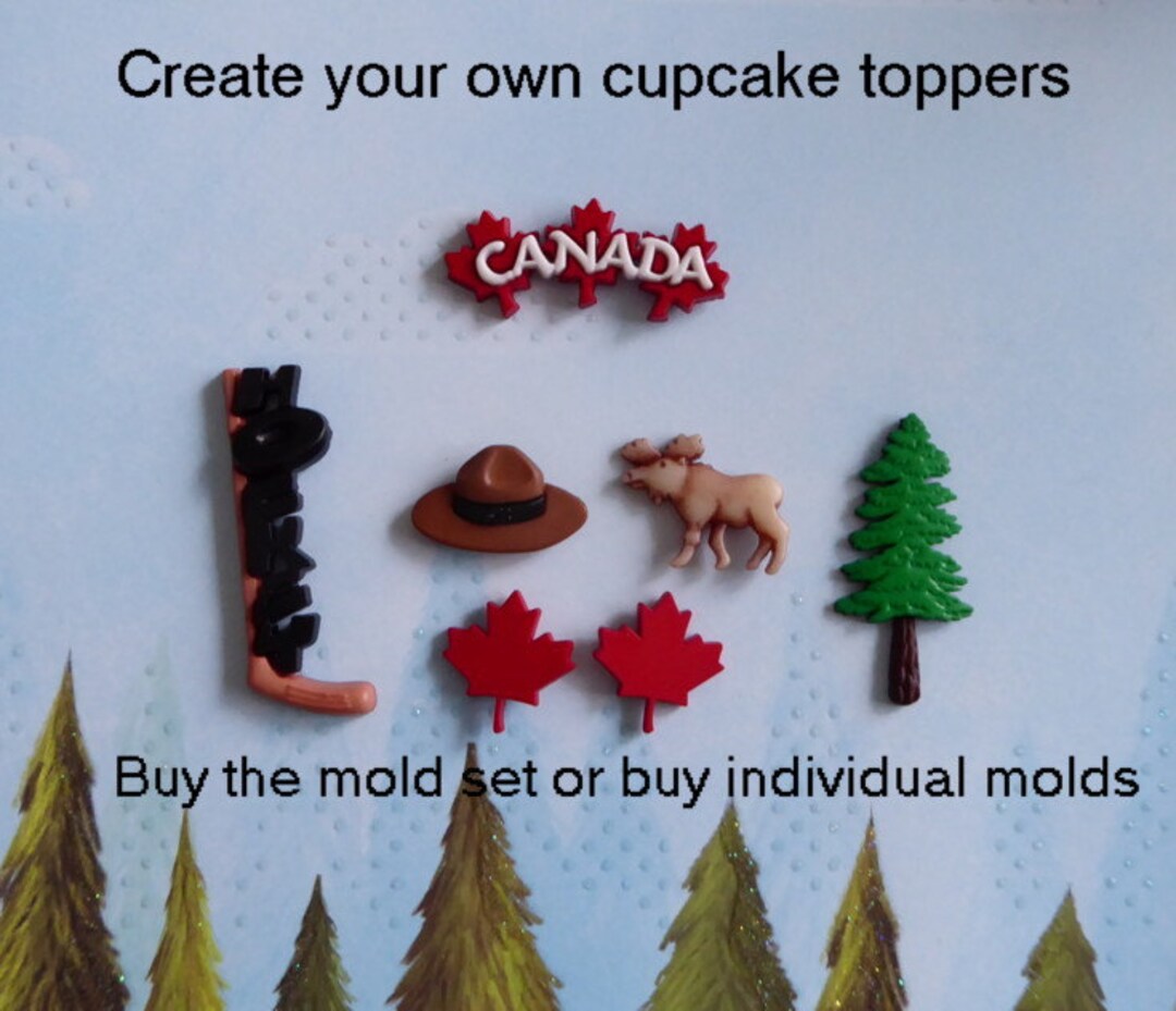 Canada Moose and Mountie Hat Silicone Molds Chocolate Candy. Hockey ...